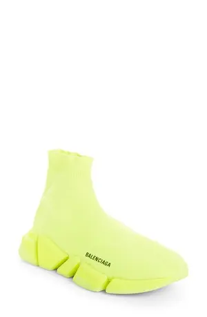 Balenciaga Speed Lt 2.0 Knit Slip-On Neon Yellow