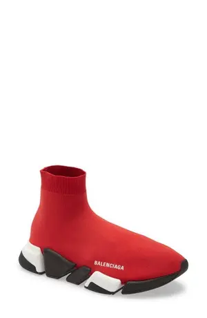 Balenciaga Speed Lt 2.0 Knit Slip-On Red/ Black/ White/ Black