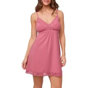 MONTELLE INTIMATES Lace Bust Support Chemise - Lipstick