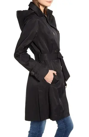 Cole Haan Hooded Trench Coat