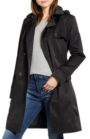 Cole Haan Hooded Trench Coat