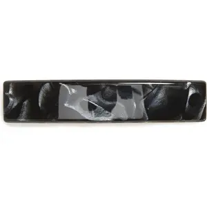 France Luxe France Luxe Rectangular Barrette Nacro Black