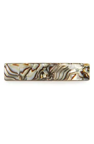 France Luxe France Luxe Rectangular Barrette Onyx