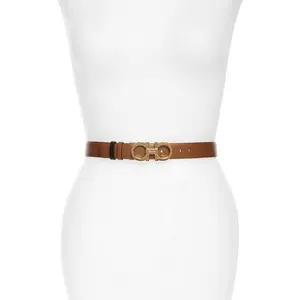 FERRAGAMO FERRAGAMO Ceylon Reversible Leather Belt Sella Nero