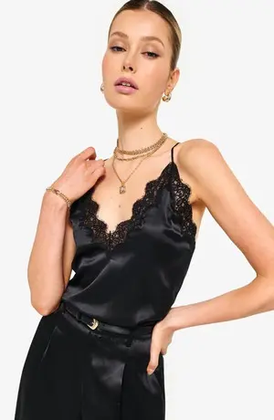 Cami Nyc Everly Silk Camisole - Black