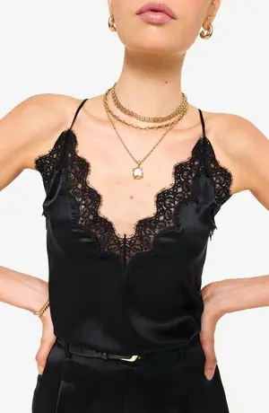 Cami Nyc Everly Silk Camisole - Black