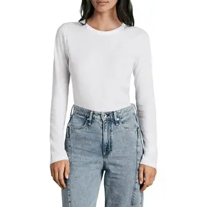 Women's White Long-Sleeve T-Shirts