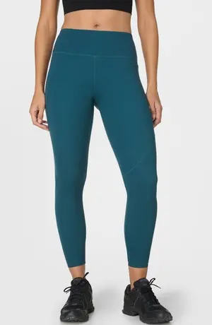 Sweaty Betty Power 7/8 Workout Pocket Leggings - Deep Green