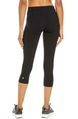 Sweaty Betty Power Workout Crop Pocket Leggings - Black