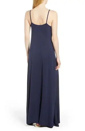 Loveappella Stretch-knit Maxi Dress - Midnight Blue