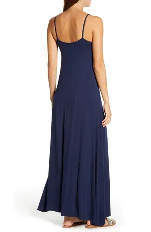 Loveappella Stretch-knit Maxi Dress - Navy