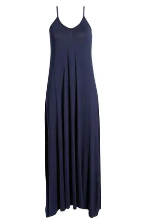 Loveappella Stretch-knit Maxi Dress - Navy