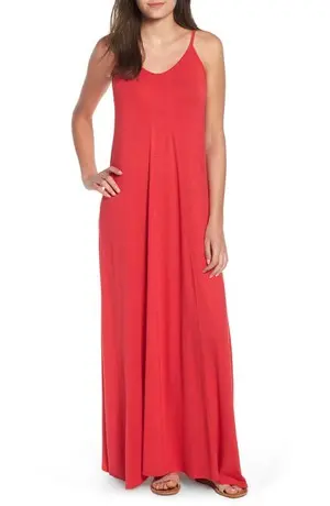 Loveappella Stretch-knit Maxi Dress - Red Lipstick