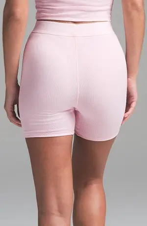 SKIMS Stretch Cotton Rib Boxers Cherry Blossom