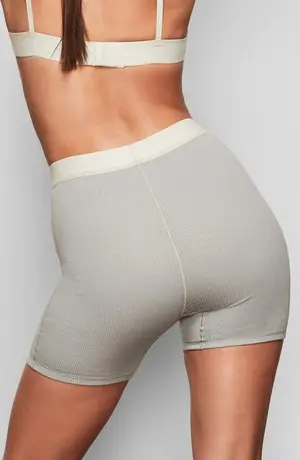 SKIMS Stretch Cotton Rib Boxers Mineral
