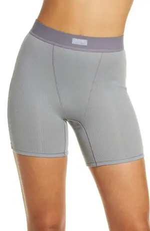 SKIMS Stretch Cotton Rib Boxers Pacific
