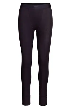 SKIMS Stretch Cotton Rib Leggings - Soot