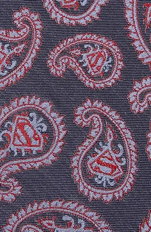 CUFFLINKS, INC. Paisley Superman Logo Neck Tie - Blue