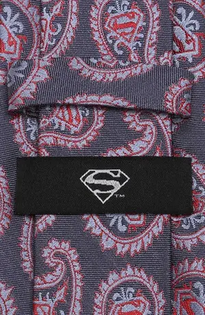 CUFFLINKS, INC. Paisley Superman Logo Neck Tie - Blue