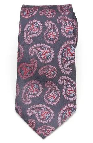 CUFFLINKS, INC. Paisley Superman Logo Neck Tie - Blue