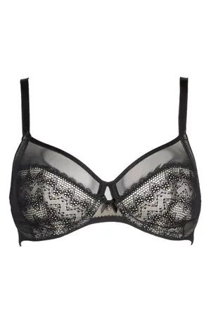 Chantelle Rivele Moi Perfect Fit Underwire Bra - Black/nude