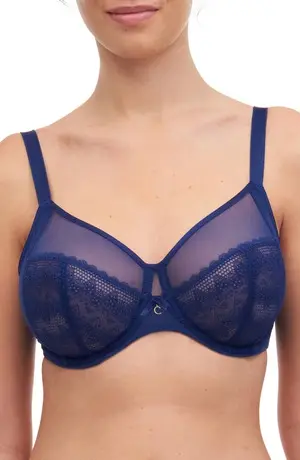 Chantelle Chantelle Rivele Moi Perfect Fit Underwire Bra Blue Danube-50