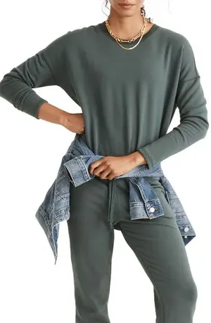 Madewell Mwl Superbrushed Easygoing Sweatshirt