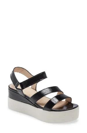 WONDERS Wonders Platform Sandal Lack Negro