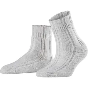 Falke Knit Bed Socks - Silver
