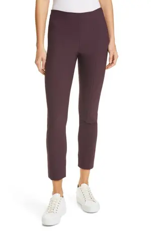 Vince Stitch Front Seam Leggings Black Plum