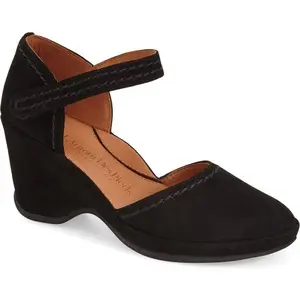 L'AMOUR DES PIEDS Orva Wedge Sandal - Black Suede