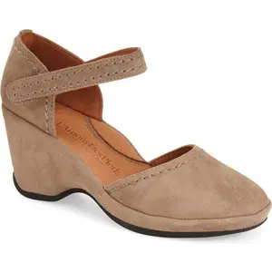 L'AMOUR DES PIEDS Orva Wedge Sandal - Taupe Suede