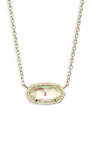 Kendra Scott Elisa Pendant Necklace Gold Dichroic Glass