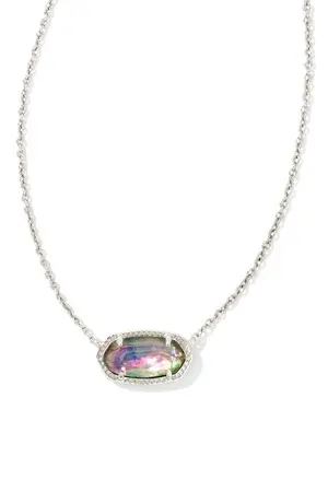 Kendra Scott Elisa Pendant Necklace Lilac Abalone