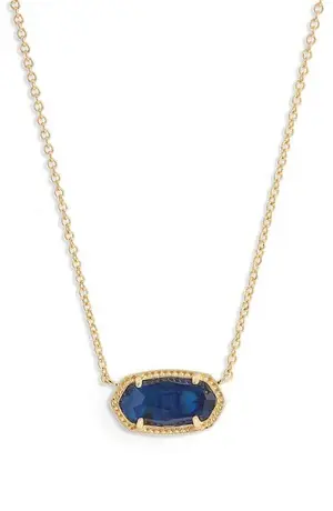 Kendra Scott Elisa Pendant Necklace Navy Abalone