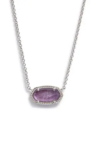 Kendra Scott Elisa Pendant Necklace Purple Mica