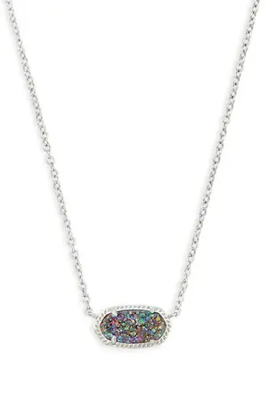 Kendra Scott Elisa Pendant Necklace Silver Filigree