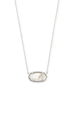 Kendra Scott Elisa Pendant Necklace Sterling Silver/ Pearl