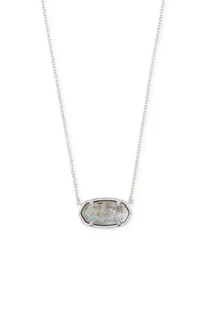 Kendra Scott Elisa Pendant Necklace Sterling Silver/labradorite