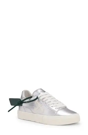 Off-White Vulcanized Low Top Sneakers Silver/ Whte