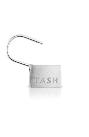 MARIA TASH Padlock Clicker Earring - White Gold
