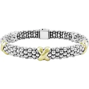 Lagos Caviar Two-tone Bracelet - Silver