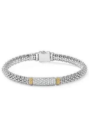 Lagos Caviar Lux Diamond Bracelet - Silver