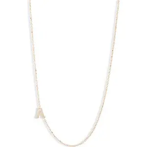 Anzie Diamond Initial Pendant Necklace - A
