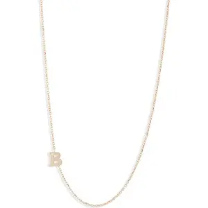 Anzie Diamond Initial Pendant Necklace - B