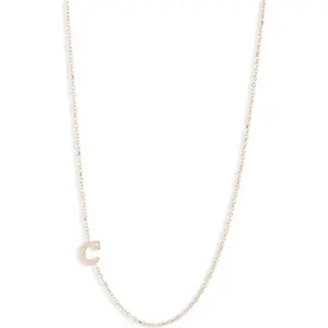 Anzie Diamond Initial Necklace C