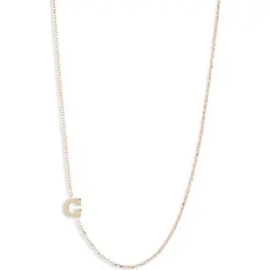Anzie Anzie Diamond Initial Pendant Necklace G