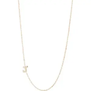 Anzie Diamond Initial Pendant Necklace - J