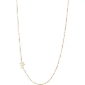 Anzie Diamond Initial Pendant Necklace - P