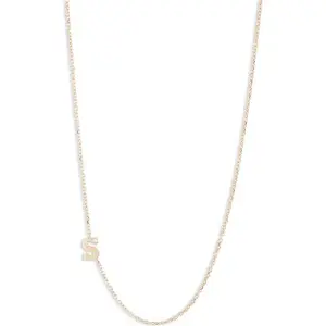 Anzie Anzie Diamond Initial Pendant Necklace S